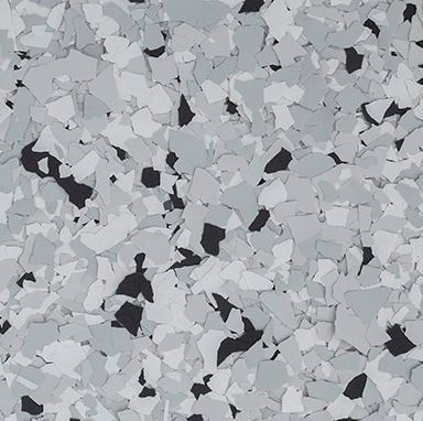 Feather Grey Flake | Aras Flake Concrete Coatings